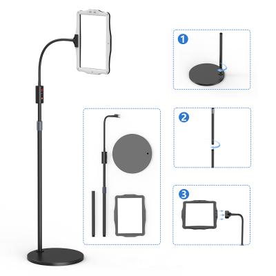 China Floor Mounted Adjustable Fashion Lamp Illuminated Magnifying Glass Loupe Large Lens Reading Magnifier With Led Light for sale