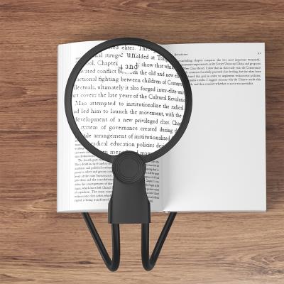 China Hands-Free Neck Magnifier with 130 mm Large Bright LED Light for Seniors & Low Vision Flexible for  Sewing Reading Light for sale