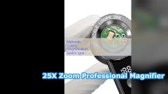 20X to 25X Zoom Professional Magnifying Glass with UV Light