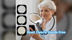 Neck Magnifier 3X 5X LED Light Hands Free Reading