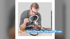 3-in-1 Magnifier Glasses Hands Free Reading Crafting