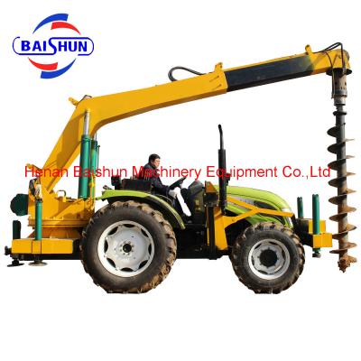 China High Performance Hydraulic pole master electric pole erecting crane & digging hole machine for sale