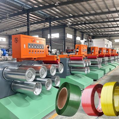 China Pet Plastic Extruder Production Line for Packing Straps & Tape Core Components Include Screw Pump Bearing Motor PLC for sale