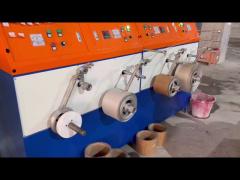 Máquina de enrolamento de banda de embalagem semiautomática de PP de estação dupla de enrolamento de cinta