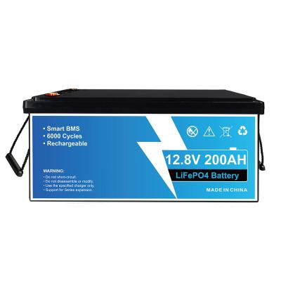 China 2.56kWh 12.8V 200Ah LiFePO4 Lithium Battery With Solar Wind Energy Storage for sale