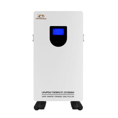 China 15.36kWh 51.2V Vertical Wall Mounted Lithium Battery With Top Cable Outlet Design for sale