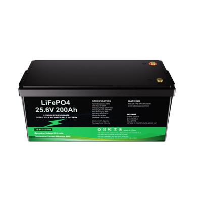 China 5.12kWh 25.6V 200Ah LiFePO4 Battery For Solar Emergency Backup for sale
