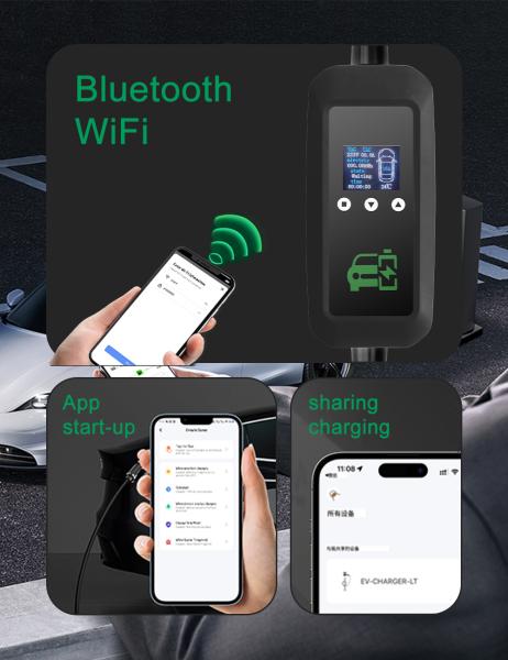 Quality Type 2 3.5kW Portable EV Charger 16A Adjustable Current Custom 5m Cable for sale