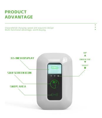 China 3.5 Inch Display EV Charger 7 Protections NFC Swipe Area Silkscreen for sale