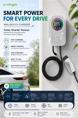 China Type 2 Wall Mounted EV Charger 7kW 11kW 22kW Smart Charging Station for sale