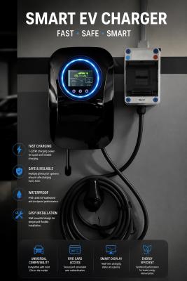 China OED ODM Type 2 Type 1 GBT Tesla Fast Wallbox Car Charger 3 Phase 380V for sale