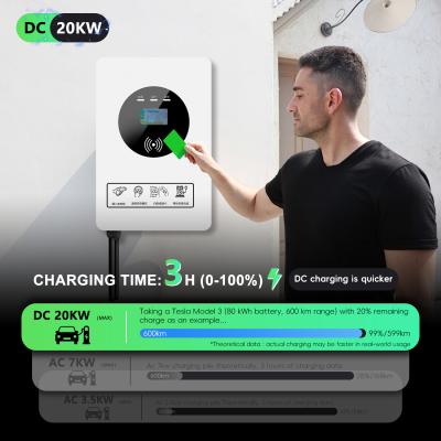 China GB/T 20kW DC EV Charger Wallbox Charging Solution For Electric Vehicles for sale