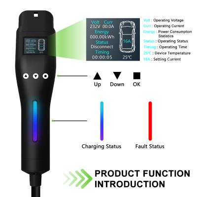 China 3.5kW All-in-One Mode 2 Type 2 EV Charger with EU Plug for Home Use for sale