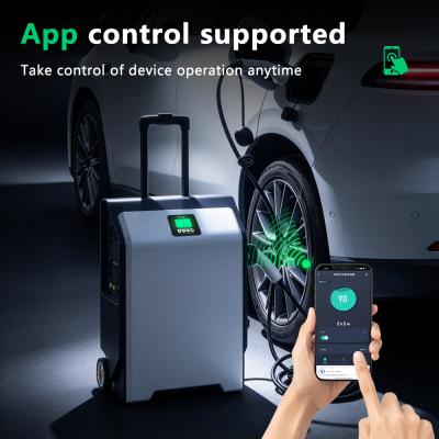China Portable EV Charging Station with Battery 3.6kWh 4000W LCD and WiFi APP for sale