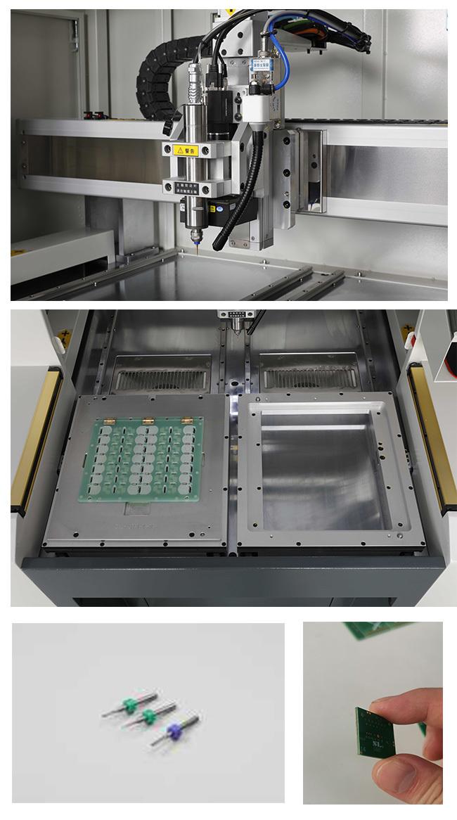 Offline PCBA Curve Cutting Machine showing its precision cutting capabilities and industrial design