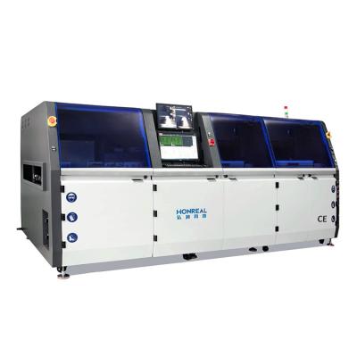 China In Line One-Piece Type 2 Modules Selective Wave Soldering Machine HRX-31D Two Independent Pot Selective Solder for sale