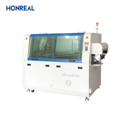 China 380V 60Hz SMT Mini Automatic Dual Wave PCB Through-hole Precision Wave Soldering Machine Lead Free With PLC Touchscreen Control for sale