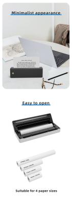 China Portable Mini A4 Thermal Printer No Ink Printing for Phone PC Tattoo Transfer Stencil Maker with Thermal Rolls Folded Paper for sale