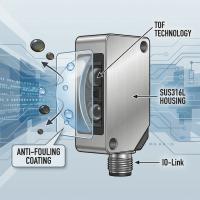 China Omron E3AS TOF Sensor | Precise 1.5m Distance-setting - SUS316L for sale