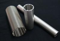China Stainless Steel Wedge Wire Well Screen Pipe 0.1mm Slot Continuous Vee Slot Tube for sale