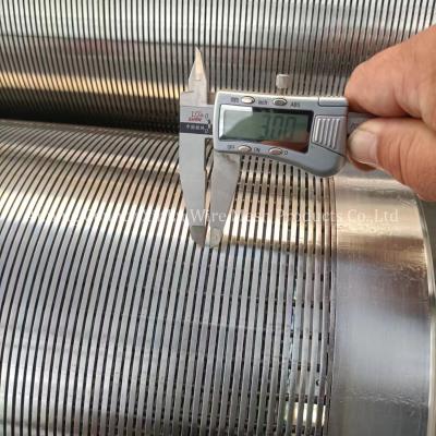 China Salt Industry Vee-shaped Wrapped Screen Pipe with Support Rod Sizes 4.0mm for sale