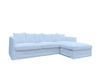 China Sectional Removable Couch Cover Ivory Washable Sofa Cover Fabric 279cm L for sale