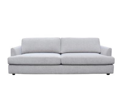 Cina Divano in tessuto a tre posti di schiuma spessa, gambe di plastica, grigio, divano a tre posti in vendita