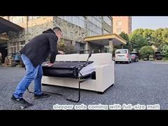 Divano a doppia tela Letto a molla Materasso a schiuma a molla 12 cm Sofa a letto in tessuto RV