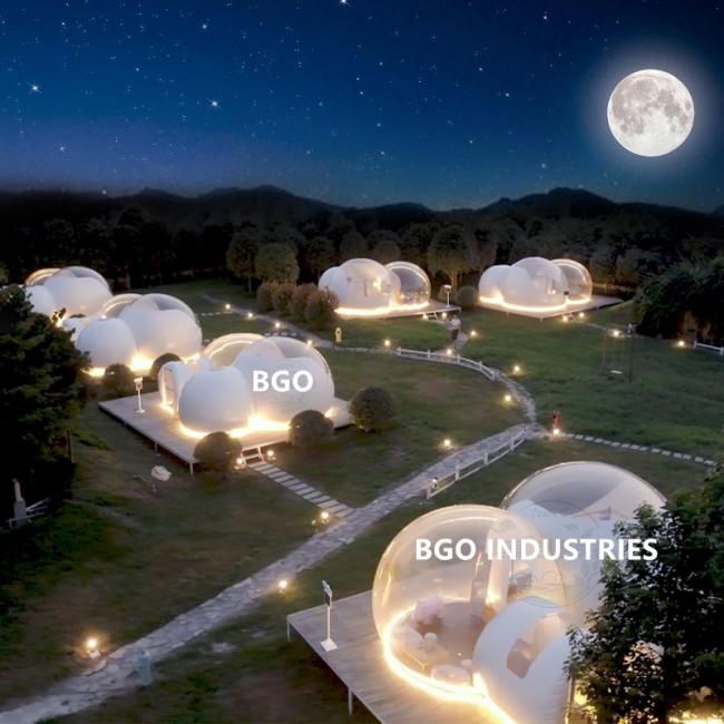 Professional Design Inflatable Bubble Tent with Bathroom Living Room and Bedroom for Outdoor Adventures