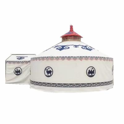 Cina Decorazione in bambù Tenda geodetica a cupola Cornice in acciaio verniciata Yurt mongola resistente al calore in vendita