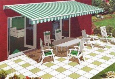 China Awning Stripe 480g Fire Resistant Tarpaulin UV Resistant With 35% Polyester High Strength Material for sale