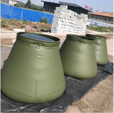 China High-Frequency 5000L Tarpaulin Water Tank Army Green Military Water Storage Tank for sale