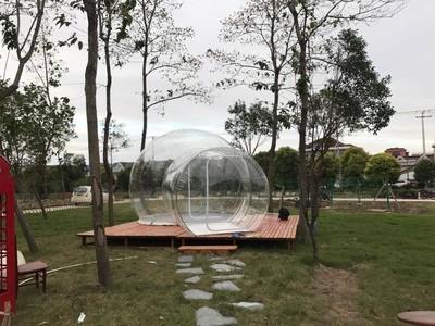 China Hotel Clear Inflatable Bubble Tent , Outdoor Inflatable Transparent Tent For Camping for sale