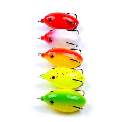 Cina 5 colori 5,50 cm/12,20 g Esca di rana Esca di mullo Pesce a testa di serpente Esca morbida Esca da pesca in vendita