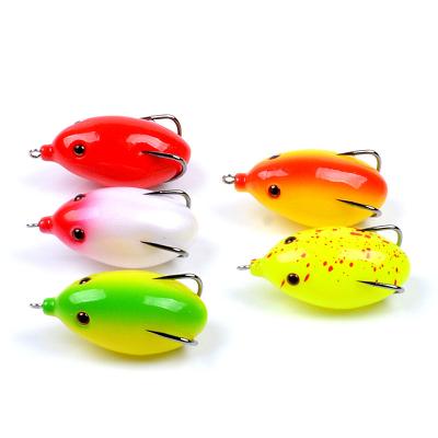 Cina 5 colori 5,50 cm/12,20 g Esca di rana Esca di mullo Pesce a testa di serpente Esca morbida Esca da pesca in vendita