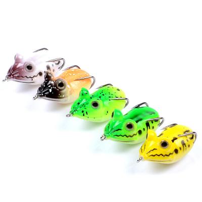 Cina 5 colori 5,40 cm/11,60 g Esca di rana morbida Esca di mullet Esca di serpente Esca di pesce Esca di pesca in vendita