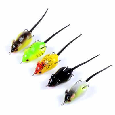 Cina 5 colori 5,10 cm/8,20 g Rana Esca morbida Mullet Testa di serpente Pesce Esca Esca da pesca in vendita