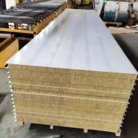 China Polyurethane Rock Wool Sandwich Panel 950mm 1000mm Fireproof Roof Wall Panel White for sale