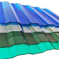 China Polycarbonate Translucent Roof Sheet 1260mm Width 1.2mm Thickness Corrugated Tile for sale