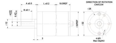 Cina KG-32A500 Motoriduttore a corrente continua 3-36v Velocità a vuoto 2000-30000rpm Coppia a vuoto 1-1500g.Cm Utilizzato principalmente nella macchina centrifuga in vendita