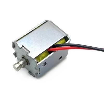 China Open Frame Solenoid Electromagnet with Adjustable Stroke and Copper Winding for 6V 9V 12V DC Applications for sale