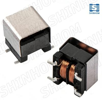 China SLFE8.3 Series Common Mode Choke with 1500 Vdc Isolation Voltage, Wide Inductance Range 1 mH to 50 mH, and Extended Temperature Range -40°C to +105°C for EMI Filtering for sale