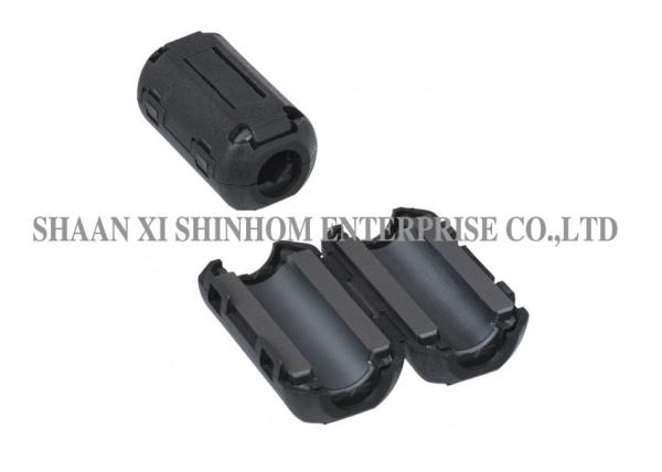 Cylindrical Ferrite Split Core , Snap On Ferrite EMI Suppression Cable Cores