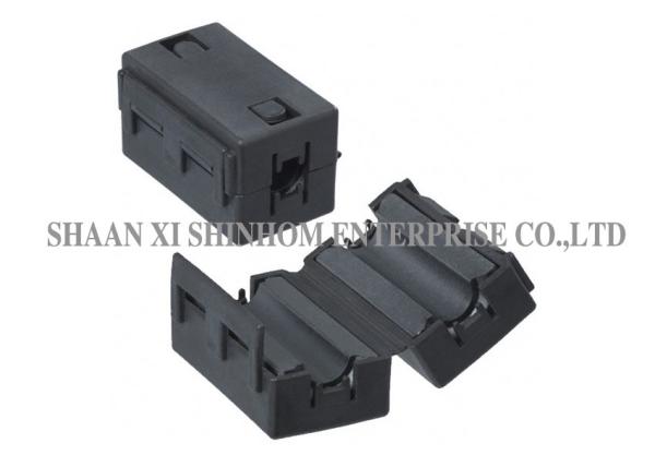 Cylindrical Ferrite Split Core , Snap On Ferrite EMI Suppression Cable Cores