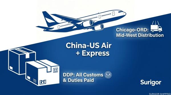 Quality DDP Air Express Service China Chicago ORD Door-to-Door Duty Paid Customs Cleared for sale