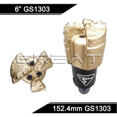 China GS 1303Z GREAT GOLDEN 6'' PDC drill bits for oil well drilling  equipment  AISI4145H STEEL  body for sale
