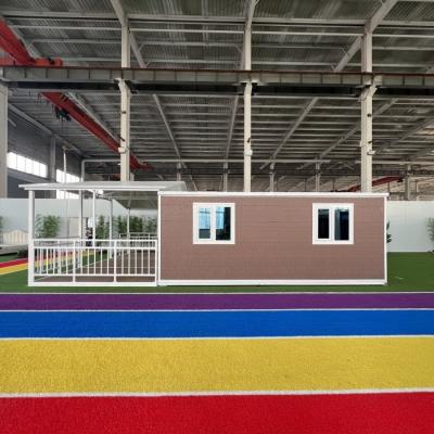 China Luxe uitbreidbare containerhuis met extra dak en veranda Te koop