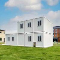 China Easy Build Prefabricated  Modular Windproof Tiny Flat Pack  Container House for sale