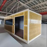 China Prefab Folding Container House 5800x2480mm Portable Expandable Tiny Home for Temporary Housing for sale
