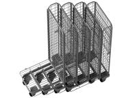 China Full Security Galvanized Roll Cage Pallet Nestable Trolley 500kg Capacity for sale